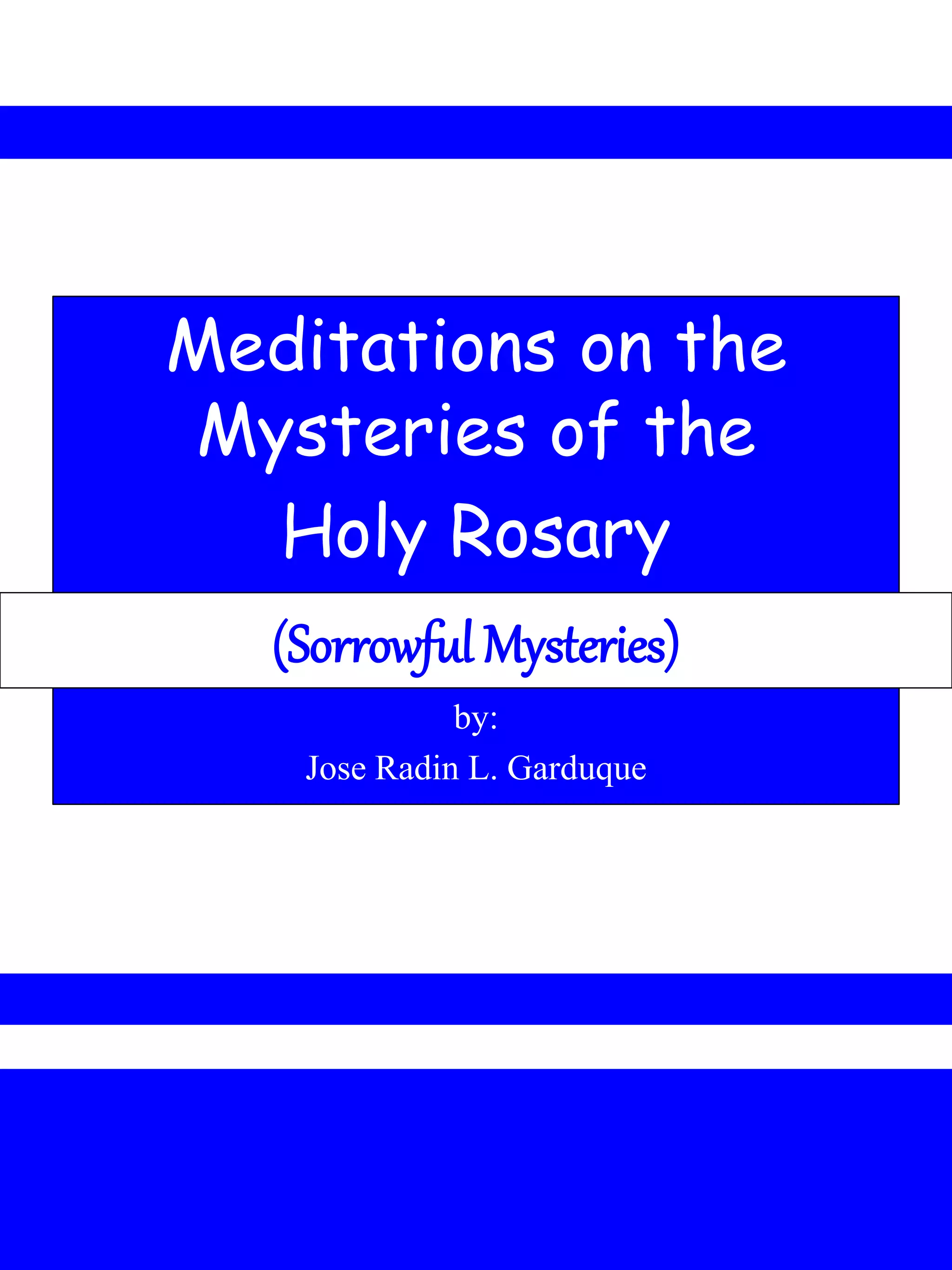 Sorrowful Mysteries (Holy Rosary) | PDF