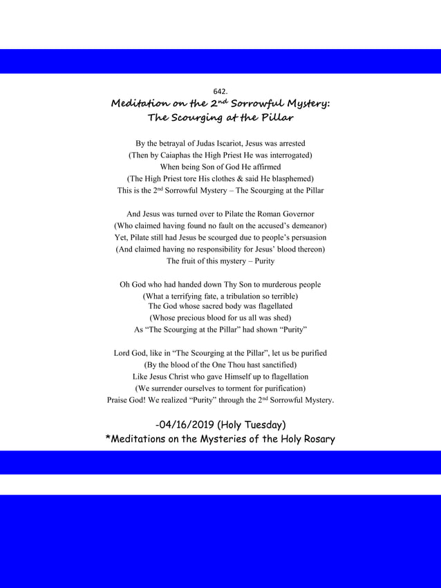 Sorrowful Mysteries (Holy Rosary) | PDF