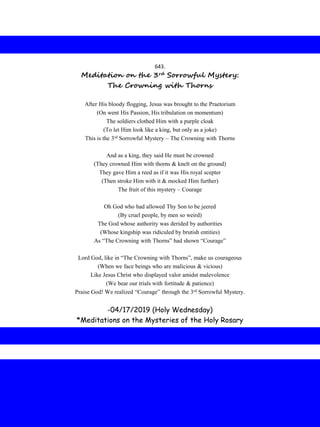 Sorrowful Mysteries (Holy Rosary) | PPTX