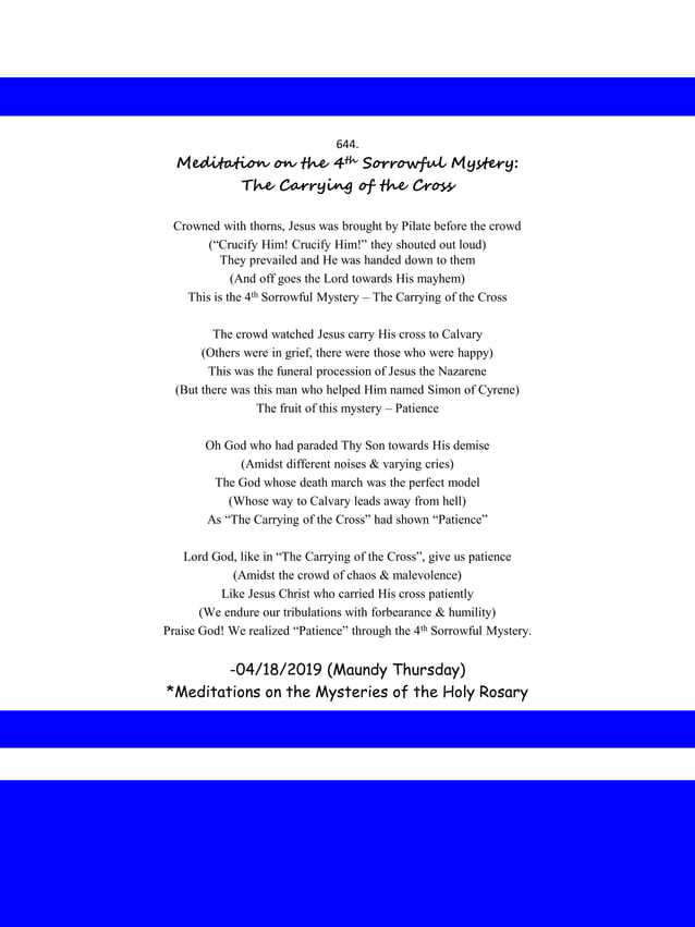 Sorrowful Mysteries (Holy Rosary) | PDF