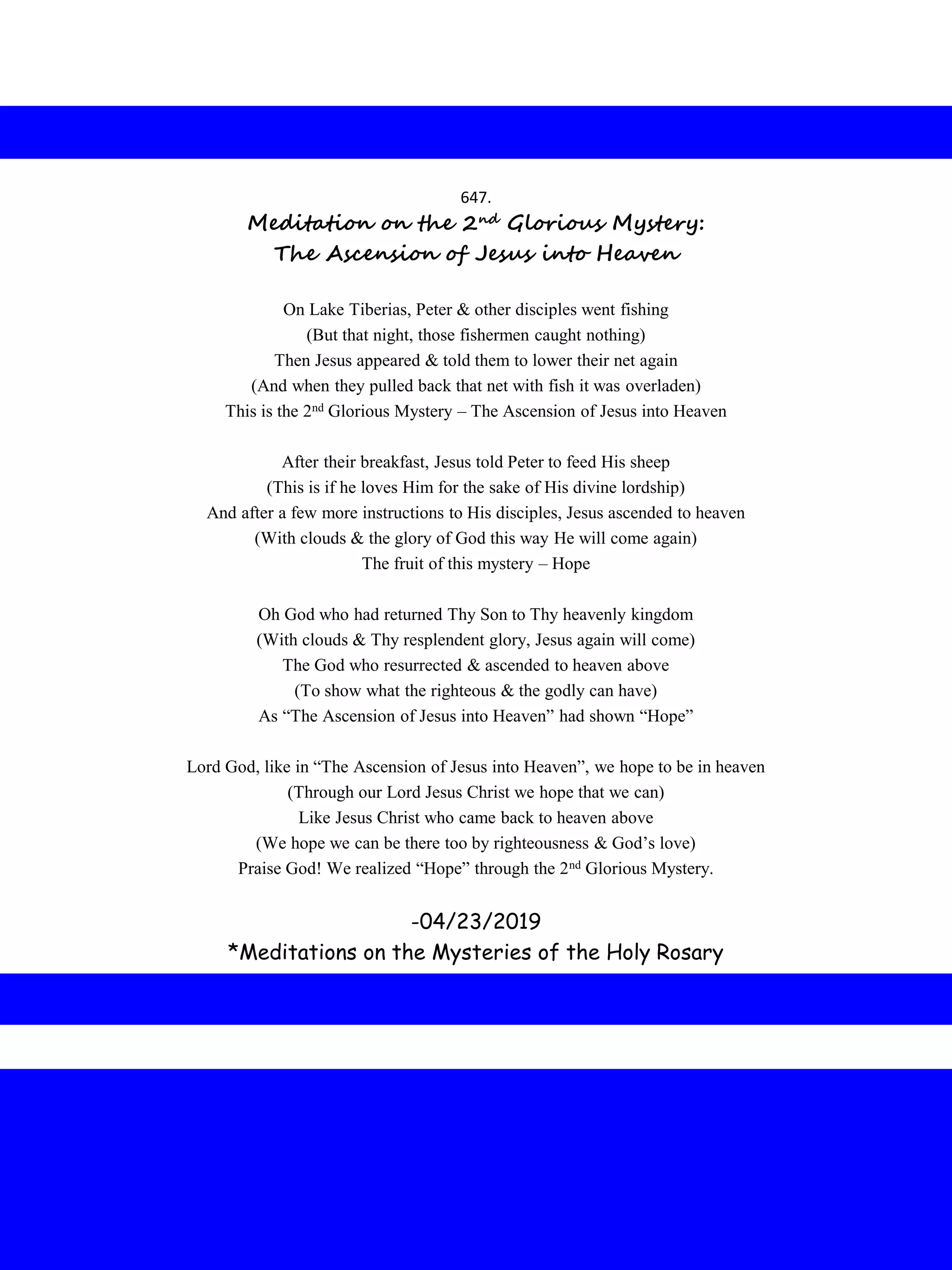 Glorious Mysteries (Holy Rosary) | PPTX