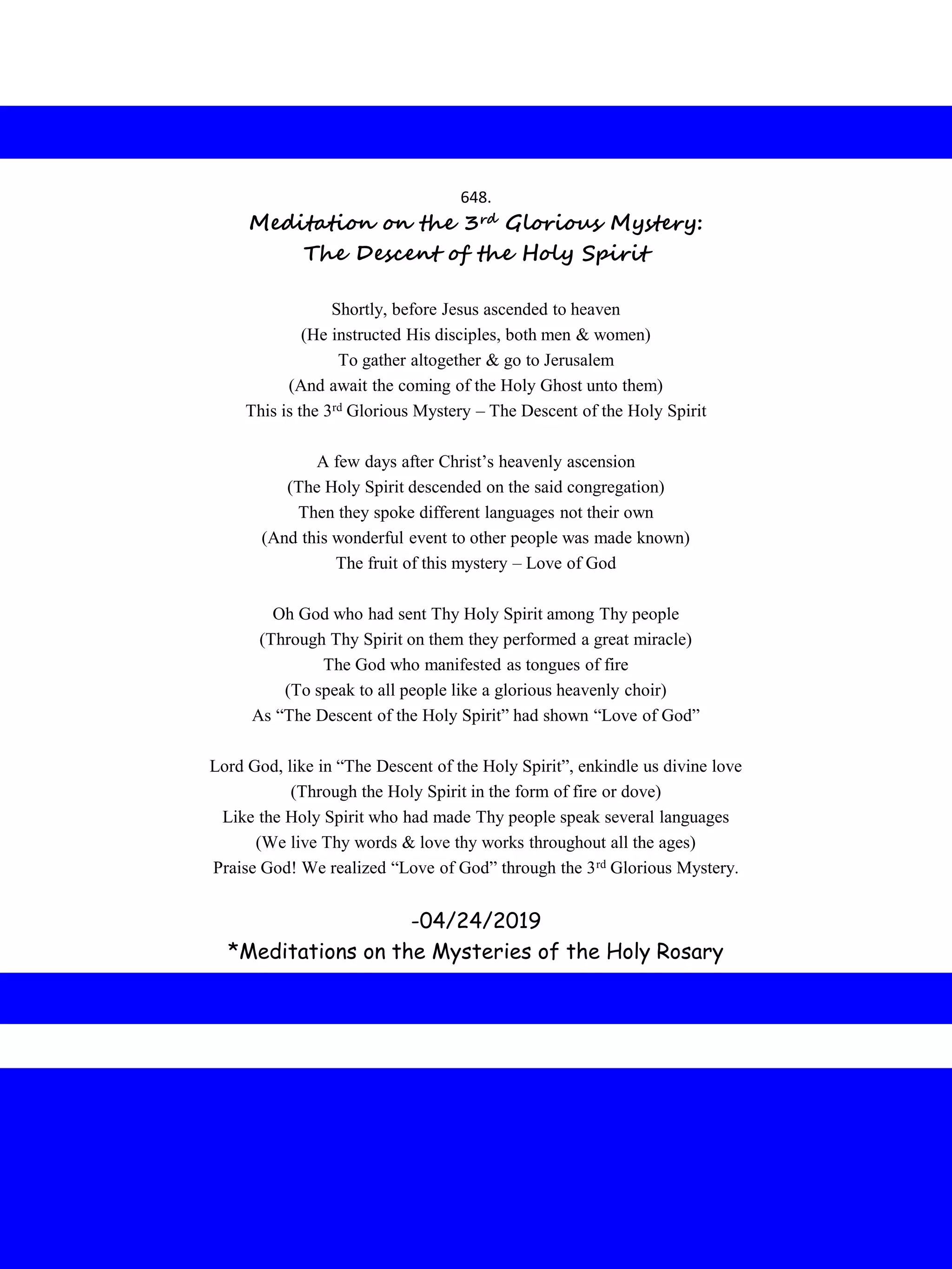 Glorious Mysteries (Holy Rosary) | PPTX