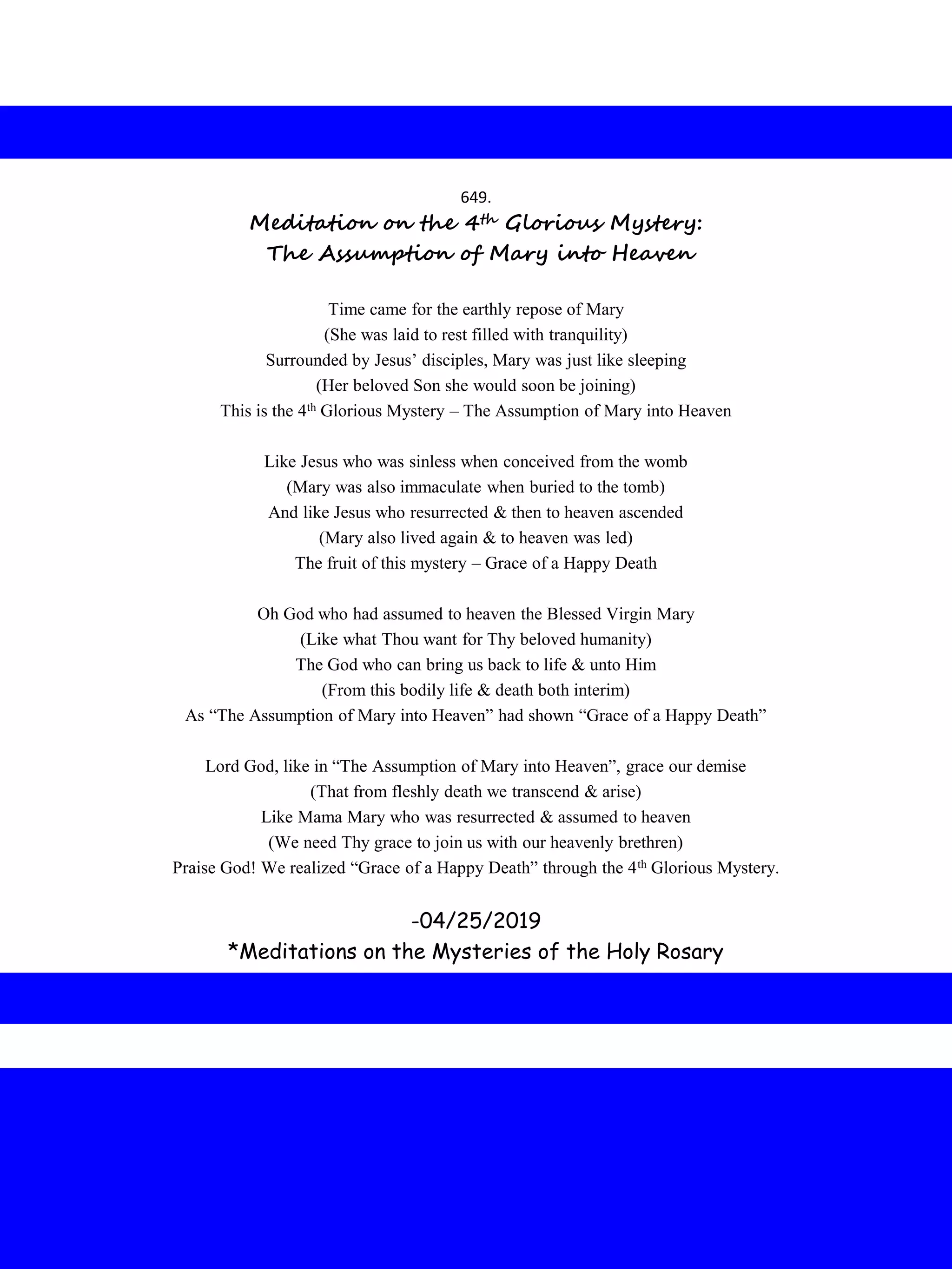 Glorious Mysteries (Holy Rosary) | PPTX