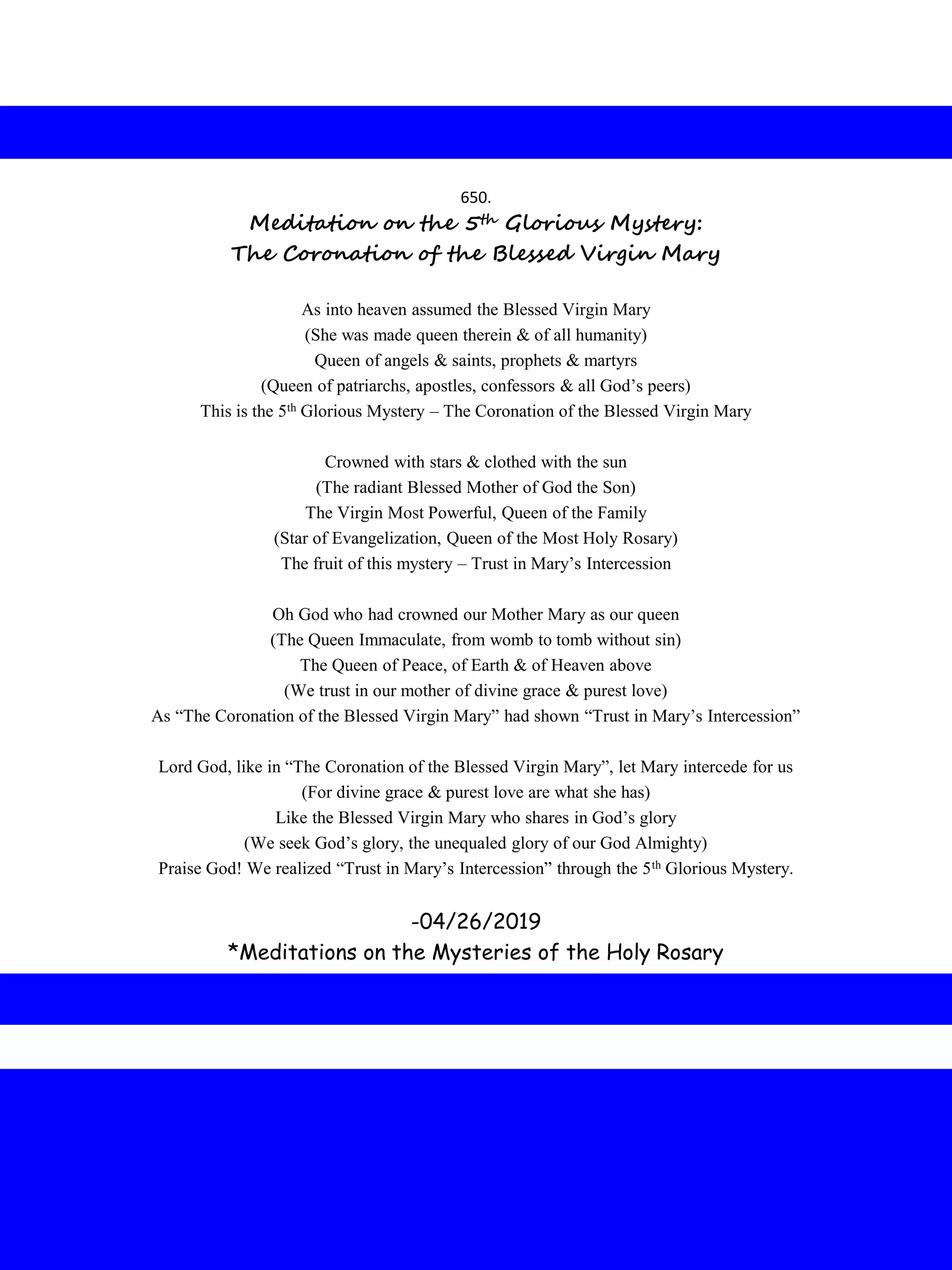 Glorious Mysteries (Holy Rosary) | PPTX