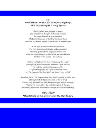 Glorious Mysteries (Holy Rosary) | PPTX