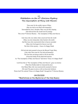 Glorious Mysteries (Holy Rosary) | PPTX