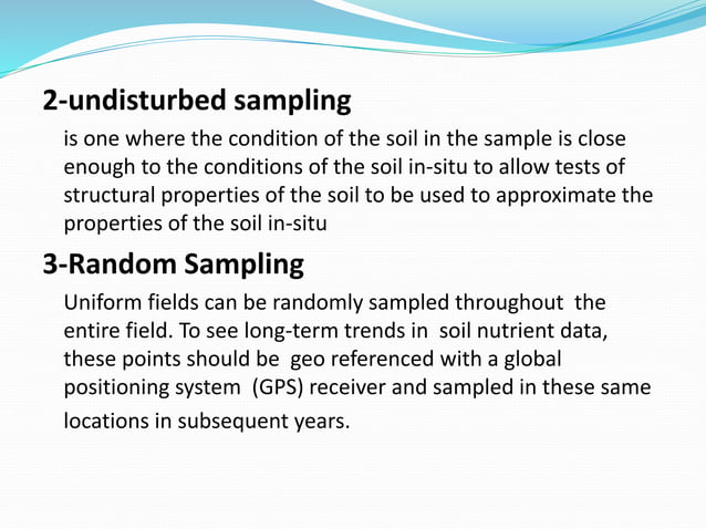 soil sampling