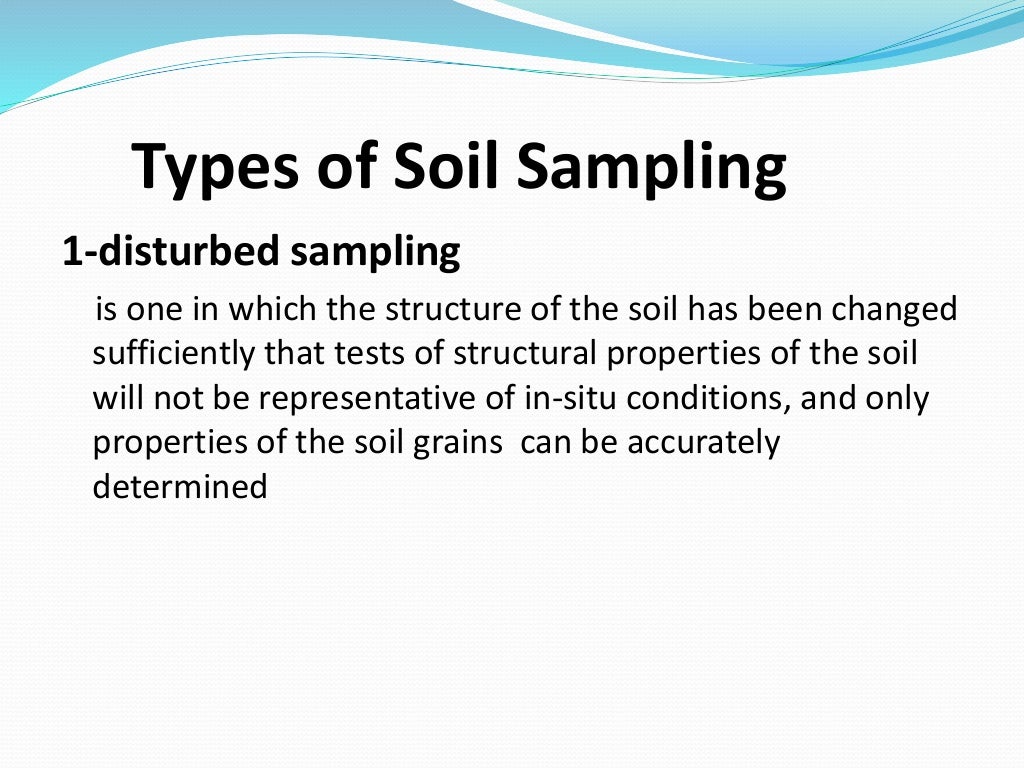 soil sampling