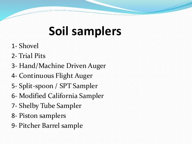 soil sampling