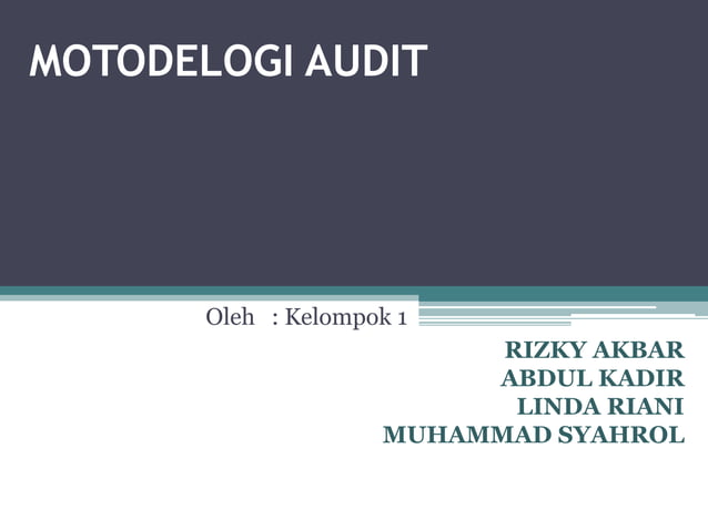 Metodologi audit | PPTX