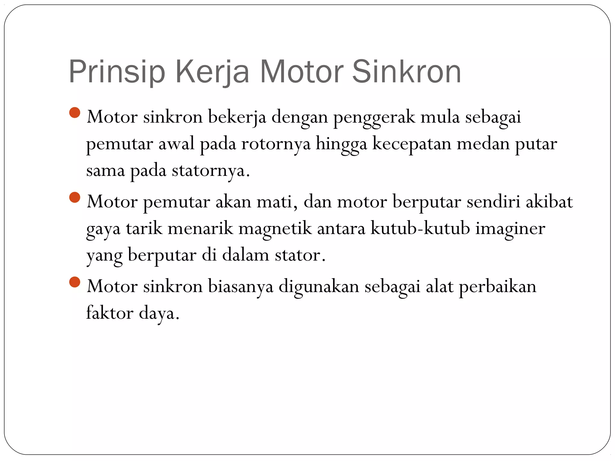 Motor ac-sinkron | PPT