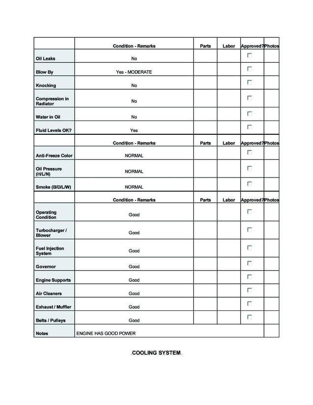 MOTOR GRADER 140HNA 2ZK06543 INSPECTION REPORT | PDF