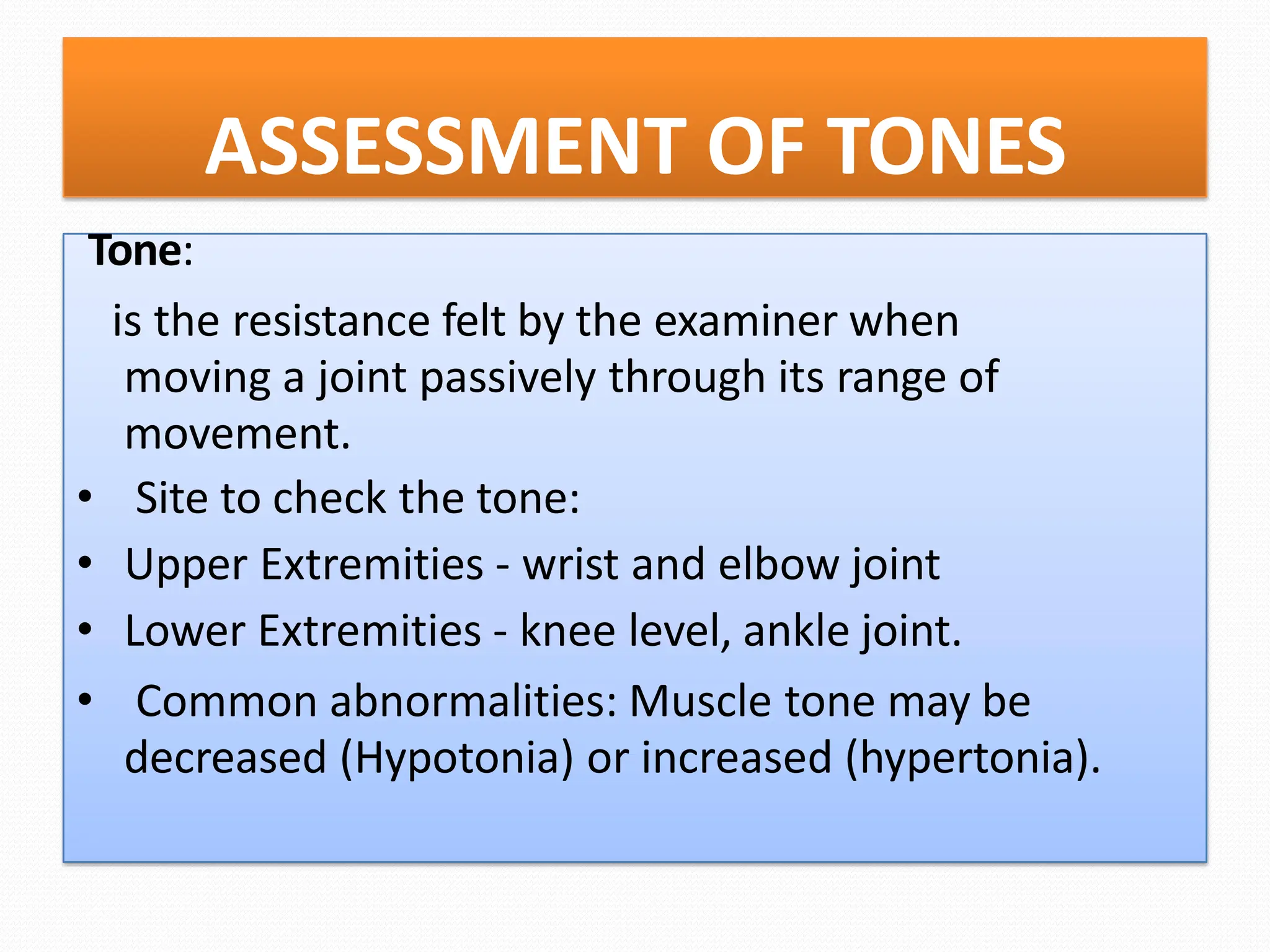 MOTOR SYSTEM , ASSESSING HEALTH ASSESSMENT | PDF