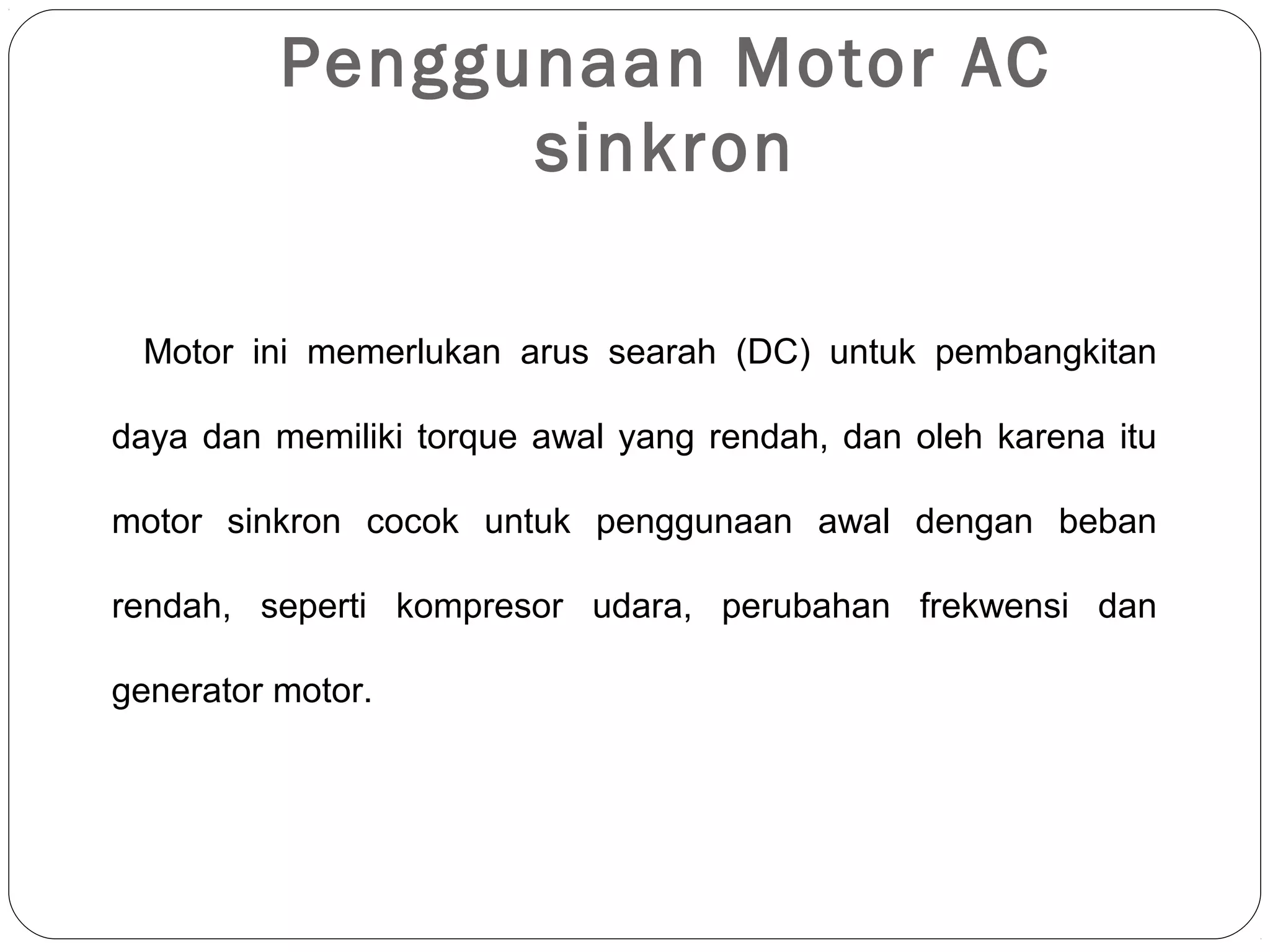 Motor ac sinkron | PPT