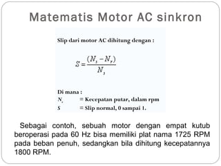 Motor ac sinkron | PPT
