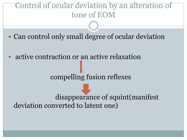 Motor adaptation in paretic and nonparetic strabismus | PPTX | Eye and ...