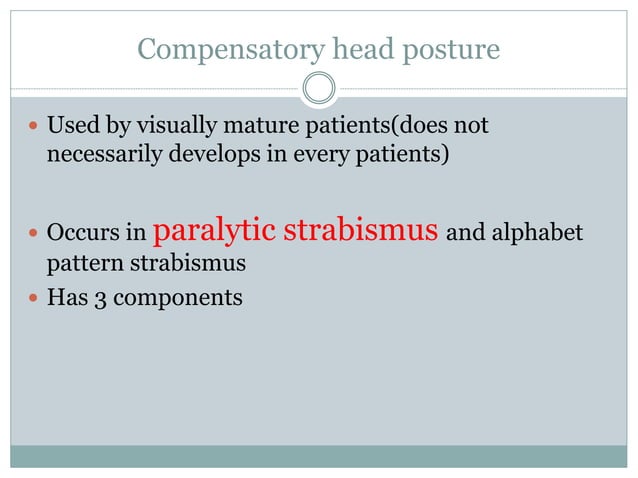 Motor adaptation in paretic and nonparetic strabismus | PPTX | Eye and ...