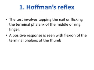 Motor and sensory examination, Examination of reflexes | PPTX
