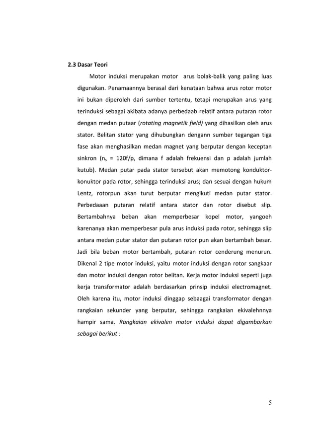 Motor asinkron rotor sangkar | DOCX