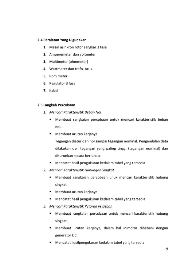 Motor asinkron rotor sangkar | DOCX