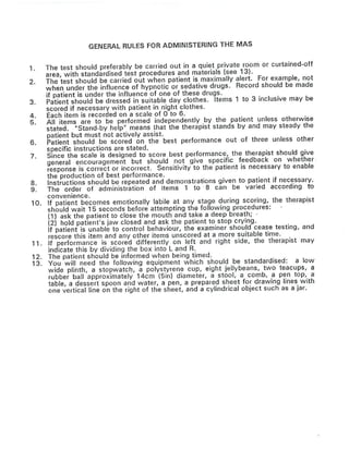 Motor assessment scale testing form | PDF