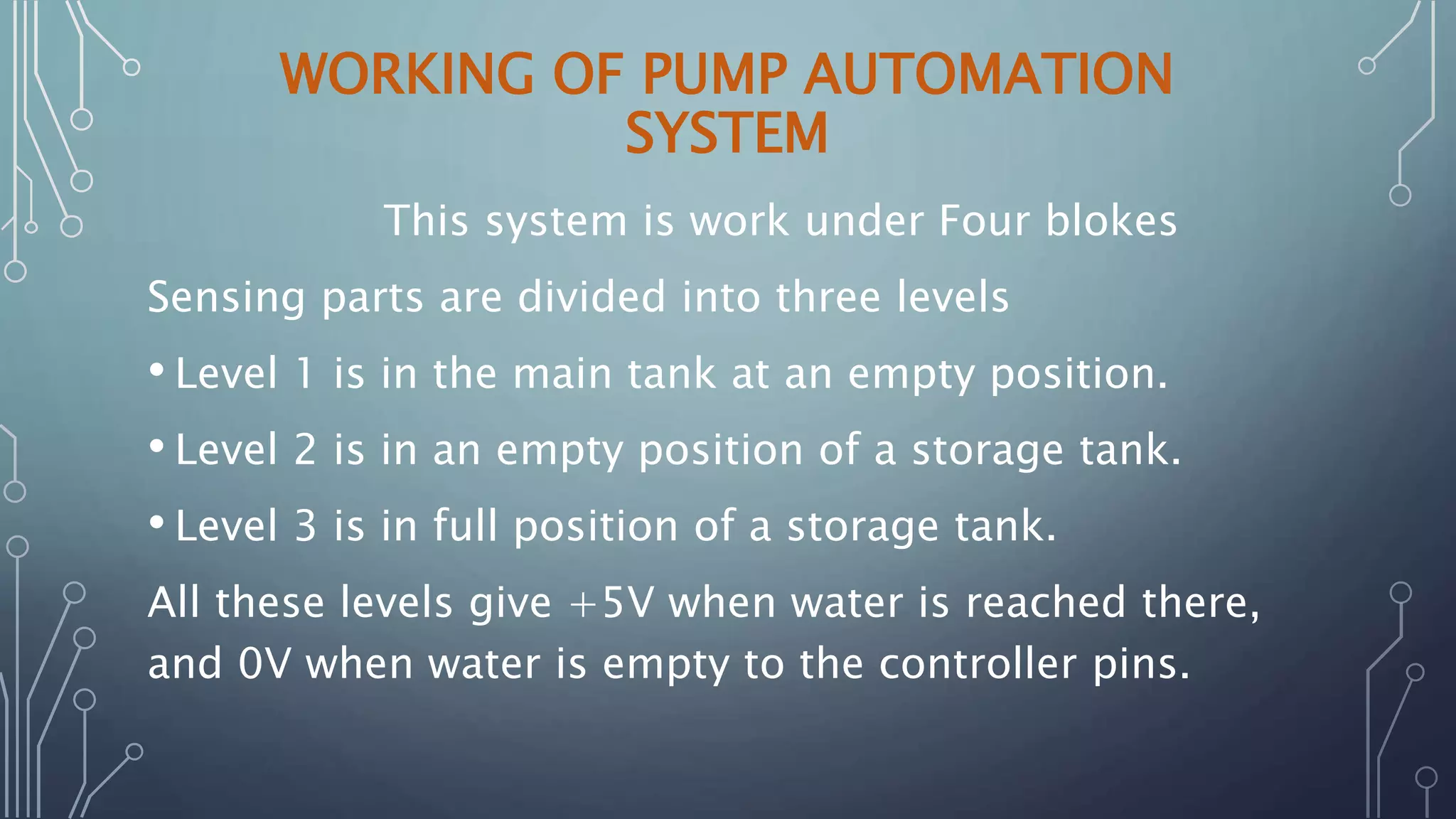 Motor pump automation system | PPTX