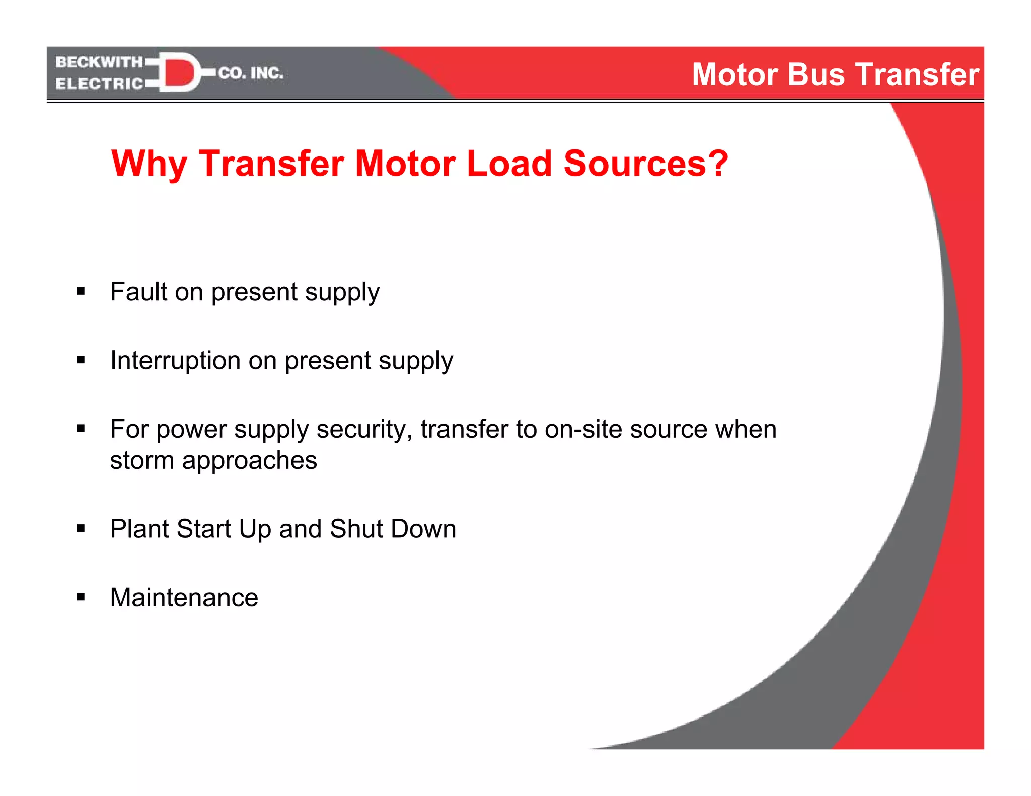 Motor bus transfer | PDF