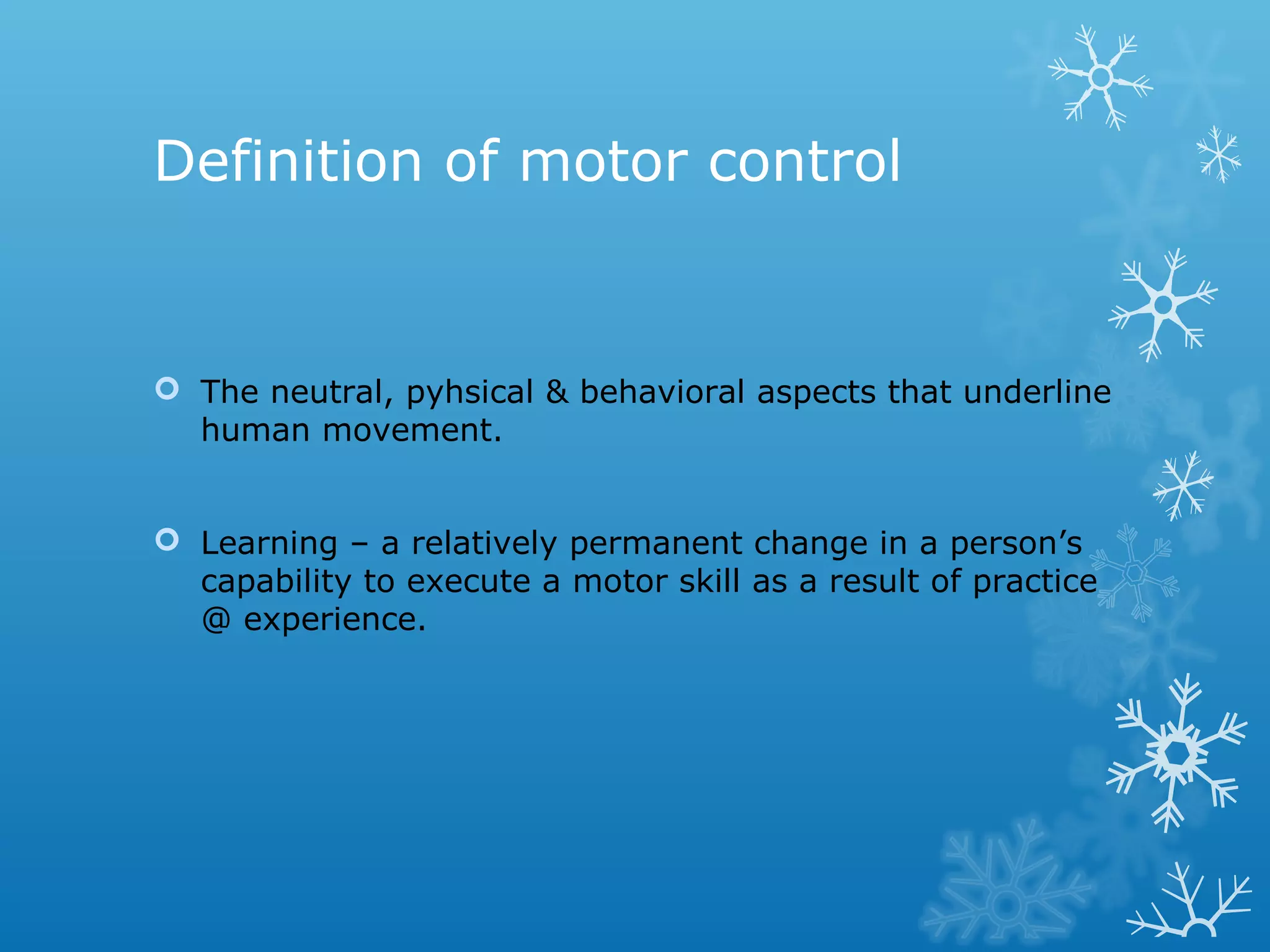 Motor control and_learning | PPT
