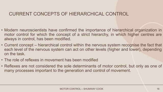 Motor Control and Learning Theories.pptx | Physical Therapy | Wellness