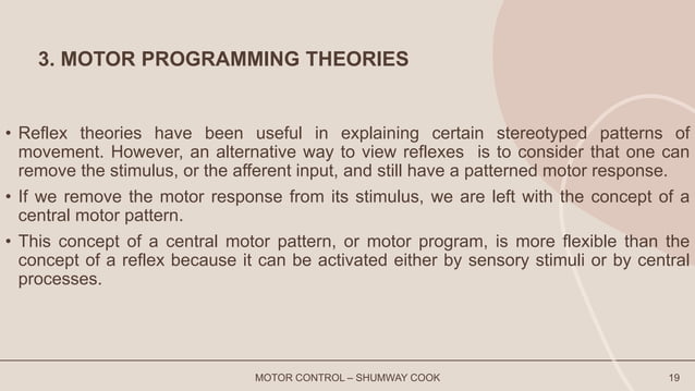 Motor Control and Learning Theories.pptx | Physical Therapy | Wellness