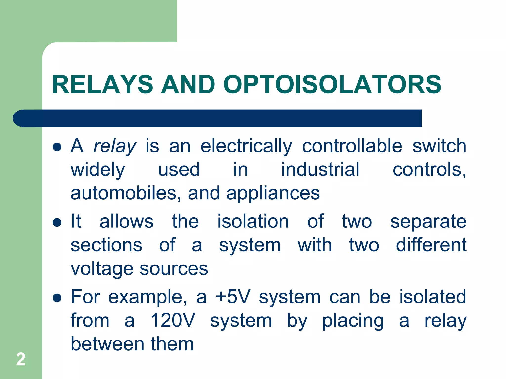 Motor Control Relay, Pwm, DC and Stepper Motors | PPT