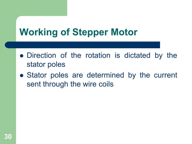 Motor Control Relay, Pwm, DC and Stepper Motors | PPT