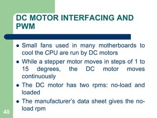 Motor Control Relay, Pwm, DC and Stepper Motors | PPTX