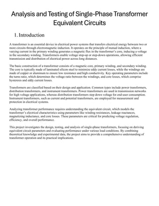 Motor Control Report (1).pdf for electrical machine | PDF