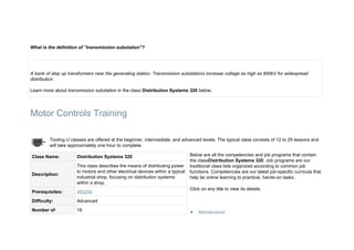 Motor Controls Training and developments | DOCX