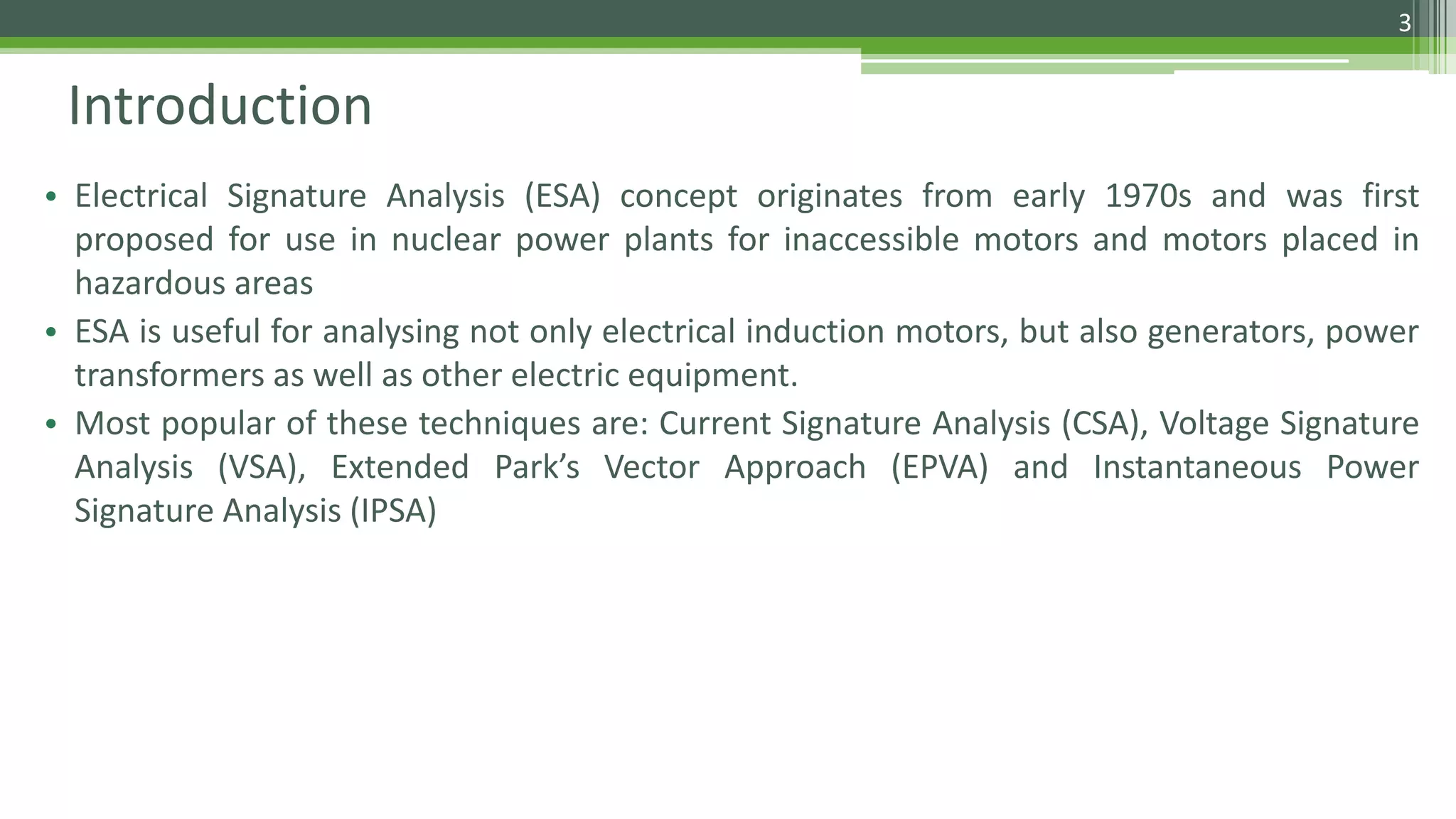 Motor Current Signature Analysis | PPTX