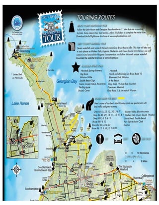 MotorCycle Ontario Map - RideGreyBruce | PDF