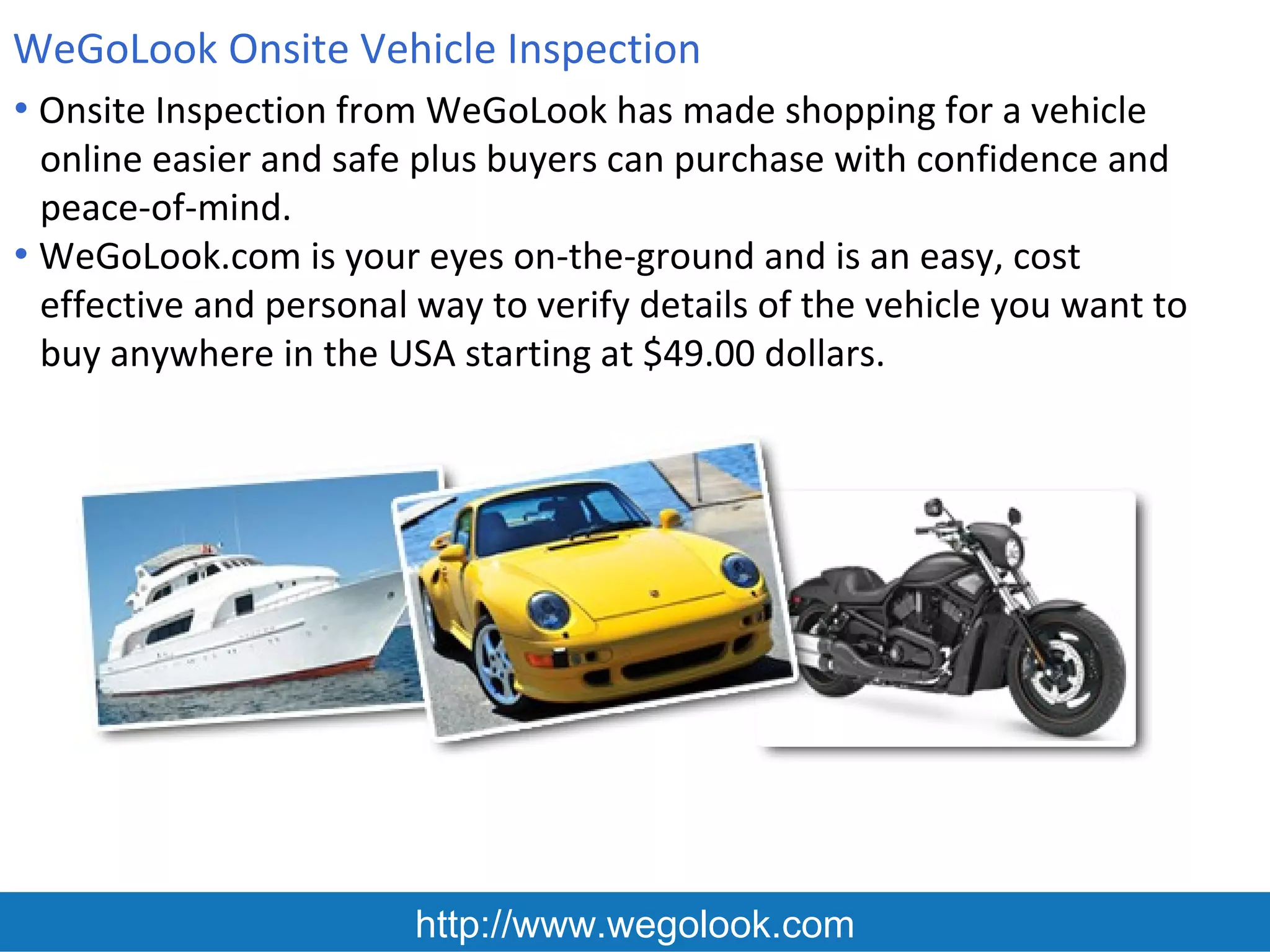 Onsite Motorcycle Inspection and Verification - Sample Report | PPT