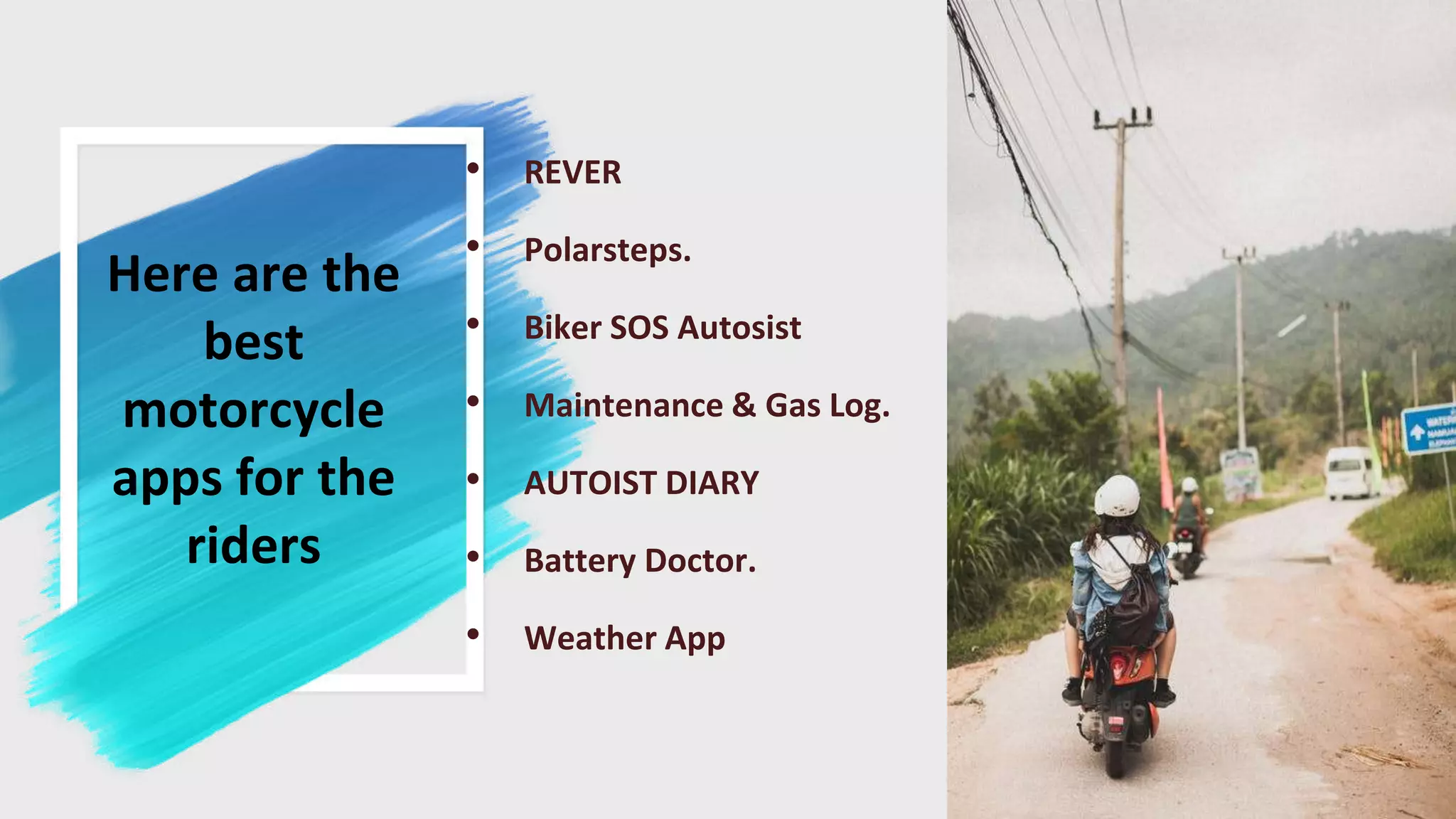 Motorcycle riding apps | PPTX | Motorcycles | Automotive