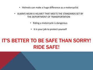 LEDOUX_PAUL_Motorcycle safety helmets | PPTX