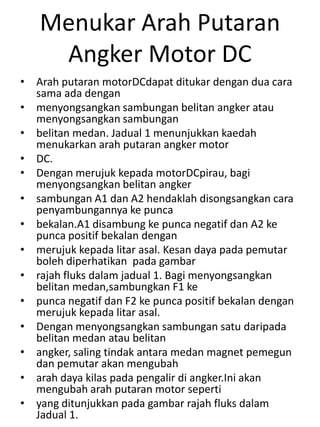 Motor dc | PPTX