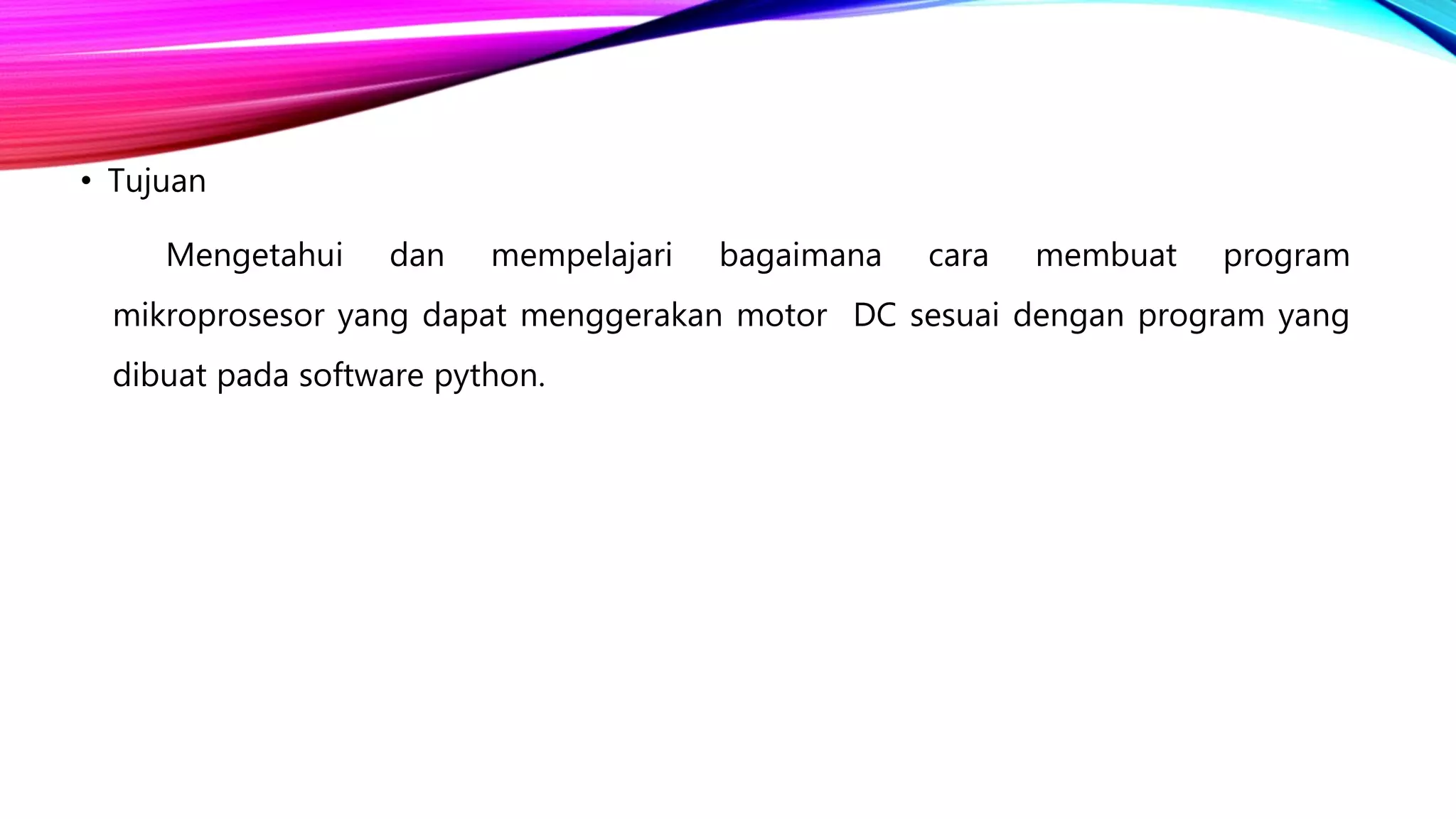 Rancang Bangun Motor DC conveyor menggunakan Mikroprosesor raspberry PI ...