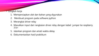 Rancang Bangun Motor DC conveyor menggunakan Mikroprosesor raspberry PI ...