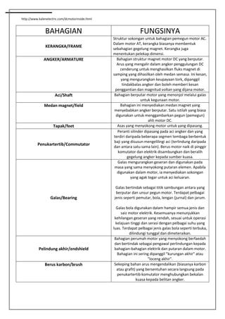 Motor dc dan labelnya | DOCX