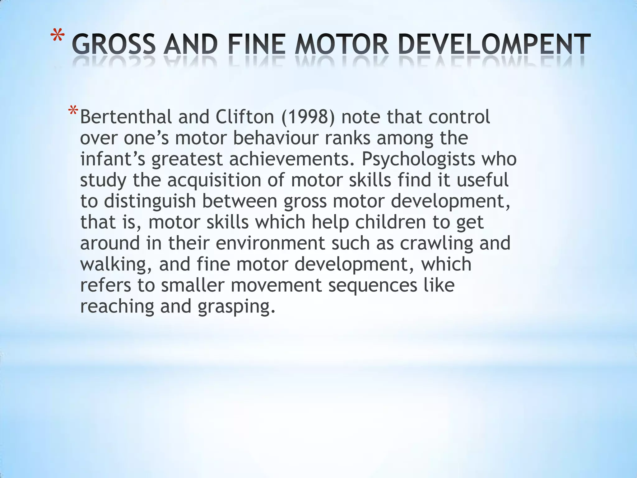 Motor developmen tpower point | PPT