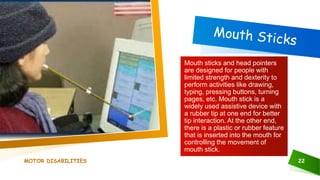 Motor disabilities | PPTX