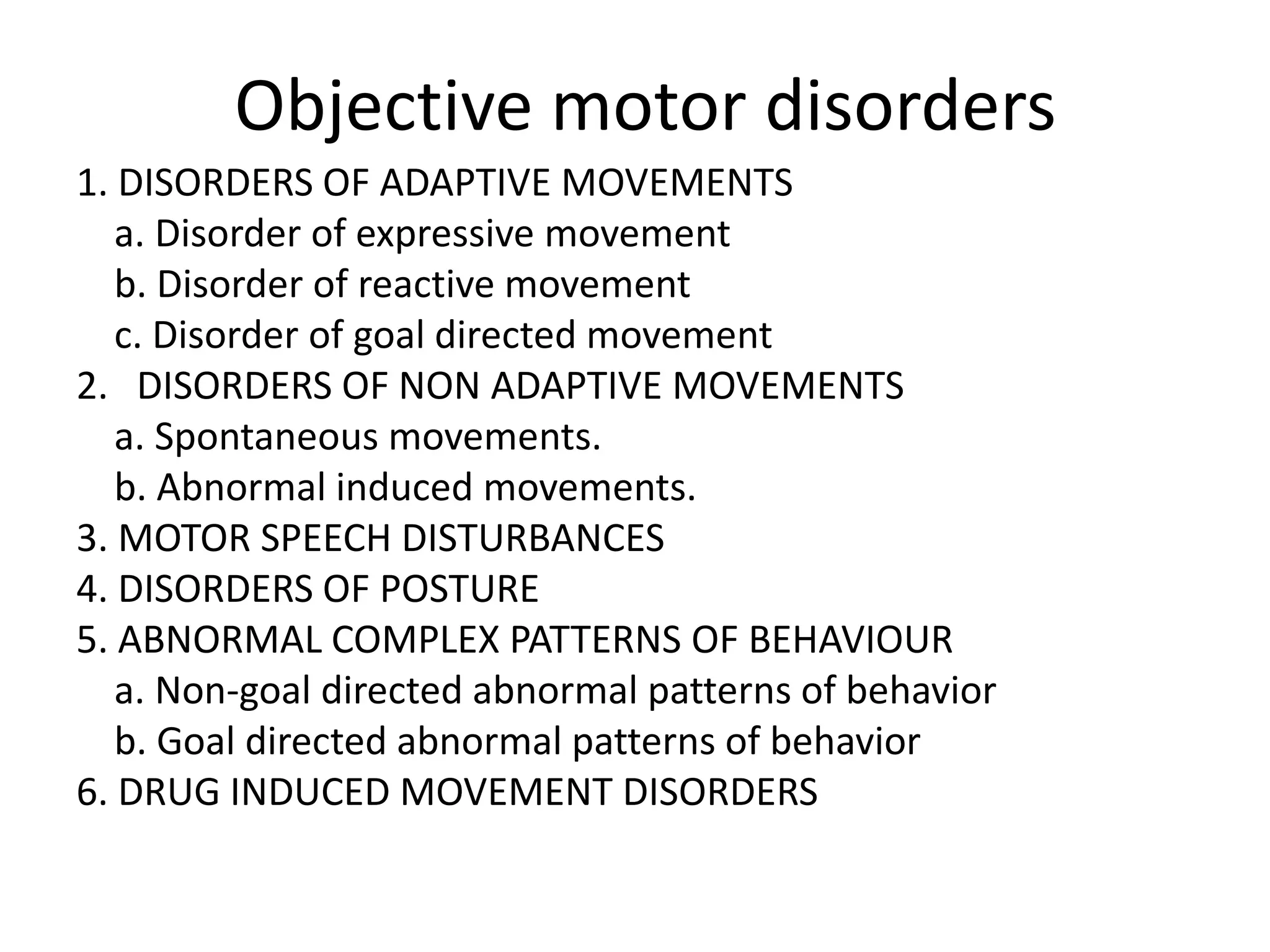 Motor Disorders | PPTX