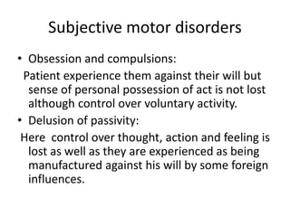 Motor Disorders | PPTX