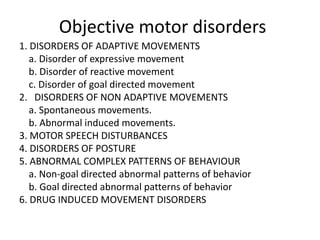 Motor Disorders | PPTX