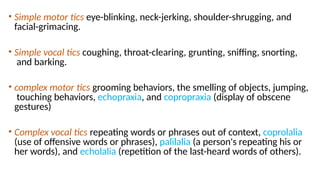 motor disorder in mental health &psychopathology | PPT